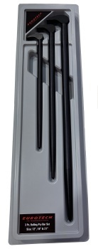 3Pc Rolling Pry Bar Set - Eurotech Tools